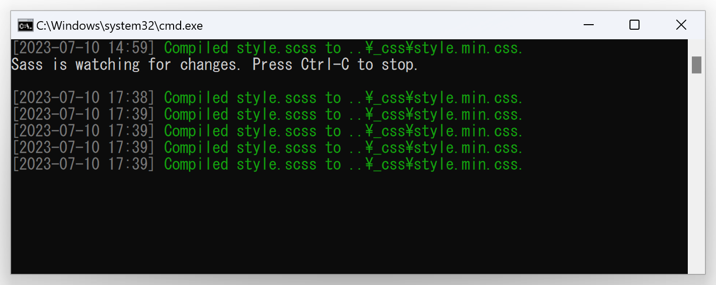Sass Node Js版 を簡単インストールして簡単に常時実行する方法 コジンテキネット
